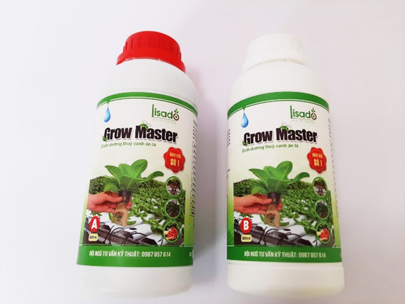 Dung dịch thủy canh Grow Master chai 500ml cho rau ăn lá